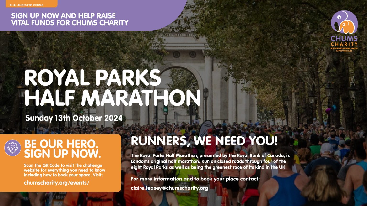 The Royal Parks Half Marathon | CHUMS Charity